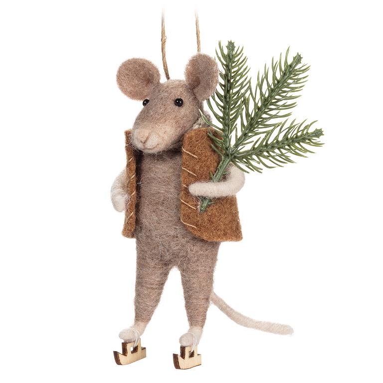 Abbott Skating Mouse with Tree Ornament | JSL Hardware